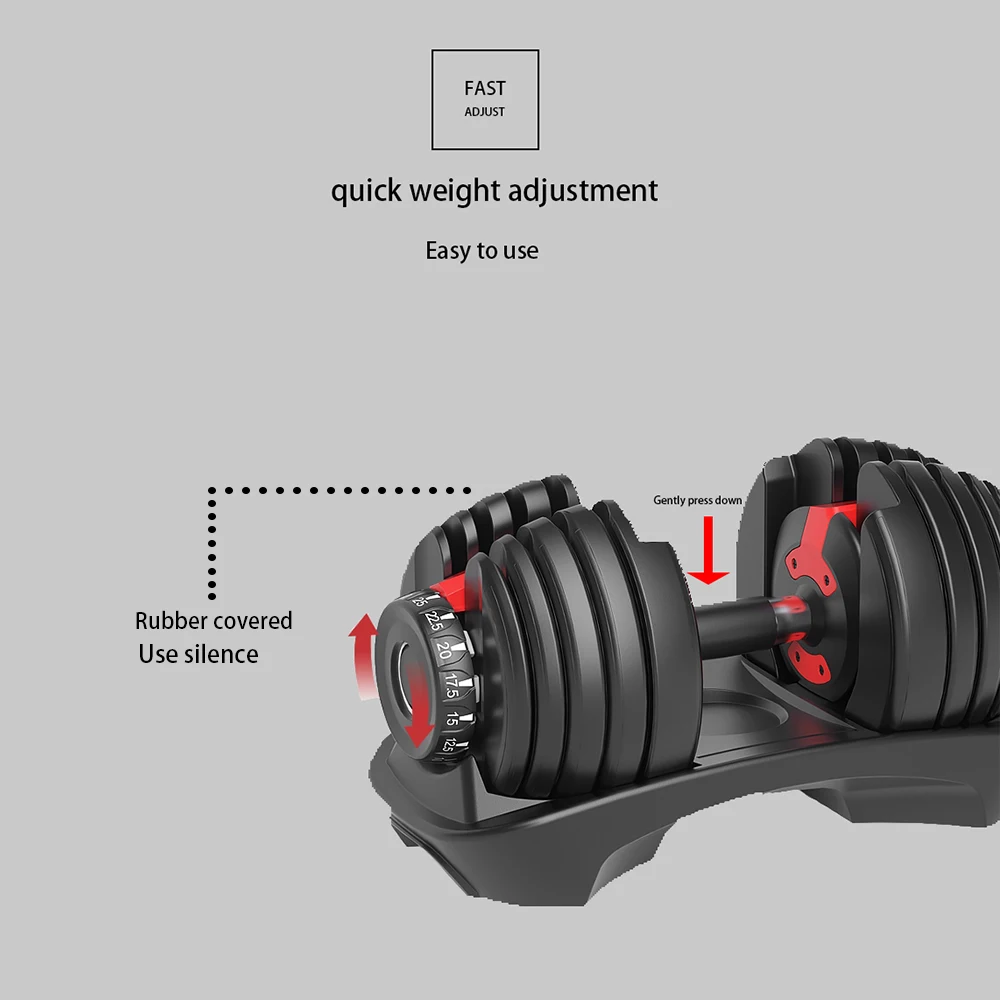 YANSHI Adjustable Dumbbell - 50kg, 40kg, 30kg, 24kg, 10kg
