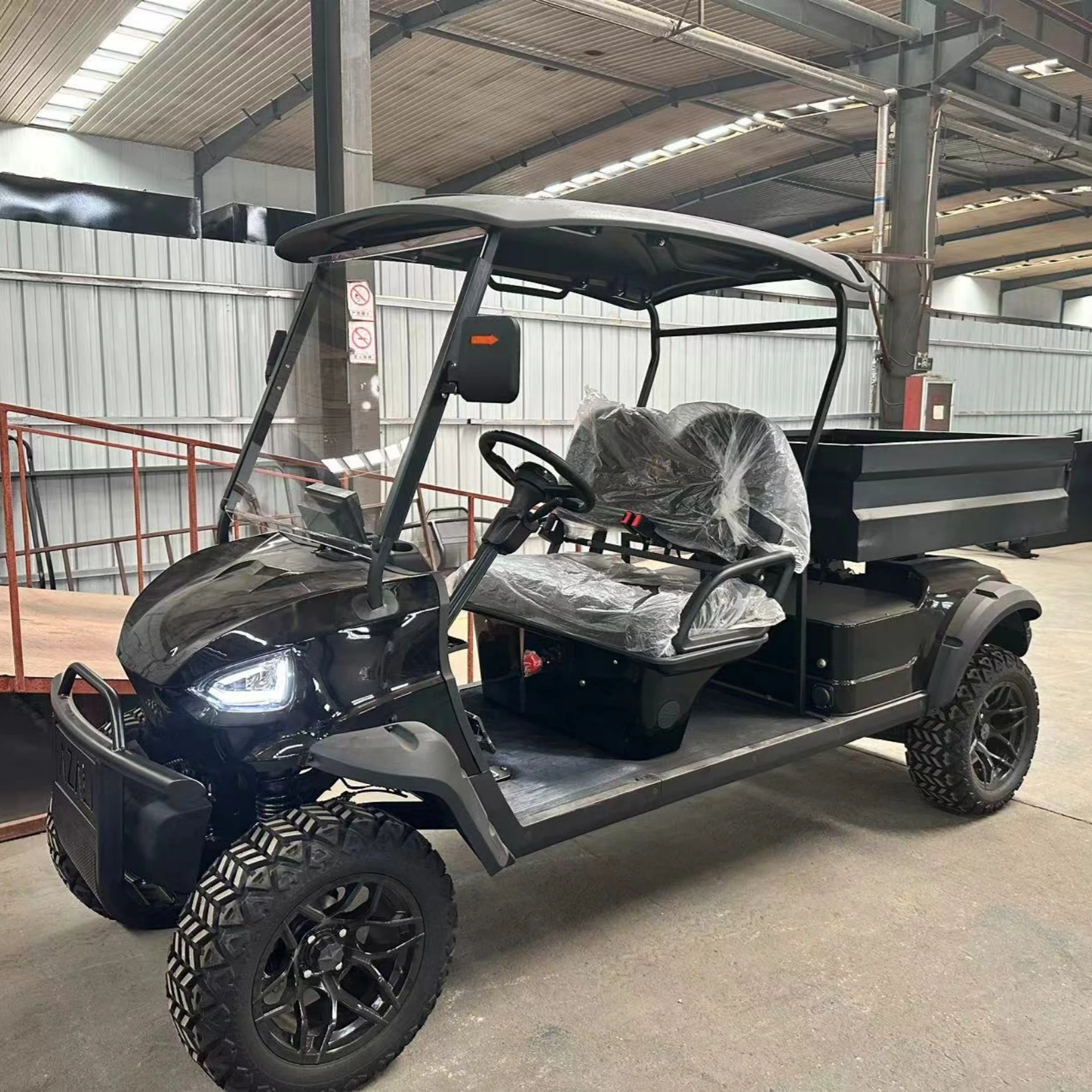 Electric Golf Van Truck with 7-8 Seats Cargo & Refrigerated Box ...