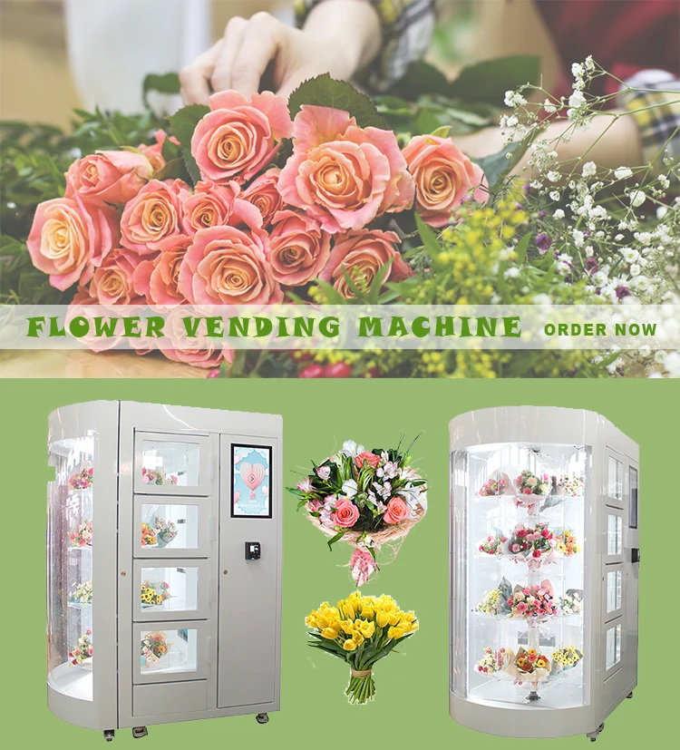 Refrigeration Locker Vending Machine Flower Vending Machines Dry Flower ...