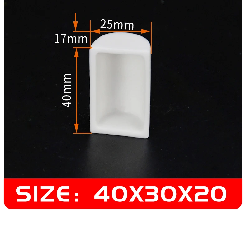 High Temperature Rectangle Boat Crucible - Alumina Ceramic