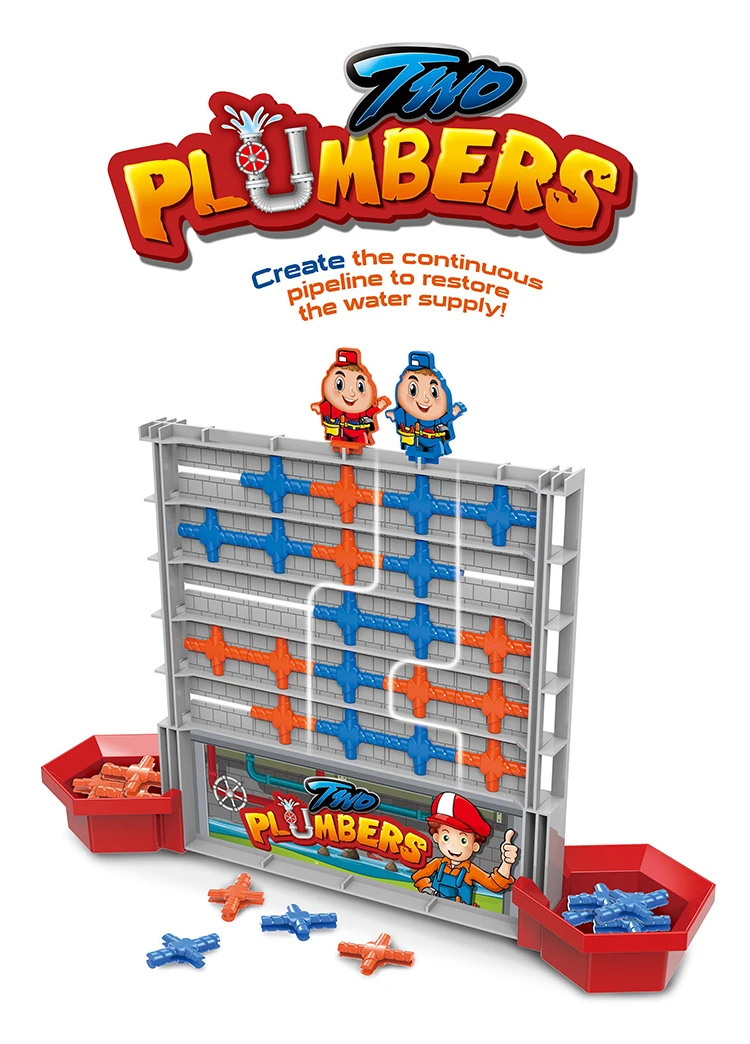 Kids Mini Cartoon Plumber Pipe Game Indoor Desktop Educational Play Toy ...