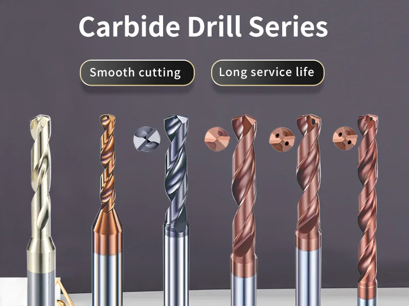 Hrc52 Cnc Lathe Turning Tools Solid Tungsten Carbide Drill Bit Straight ...