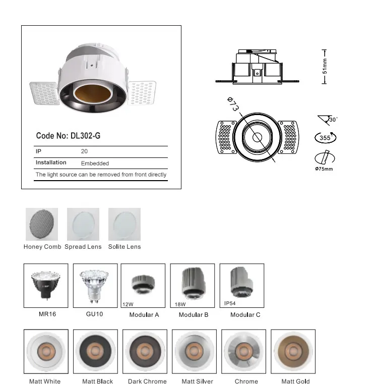 Mr16 Gu10 Fittings Adjustable Ceiling Led Downlight Fixtures Gu10 Spot ...