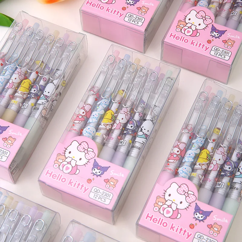 New Sanrioed Anime Neutral Pen Kawaii Mymelody Kuromi Pachacco Student ...