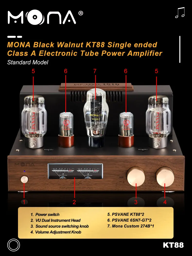 World-Class KT88 Vacuum Tube Amplifier - Hi-Fi Audio with Rich ...