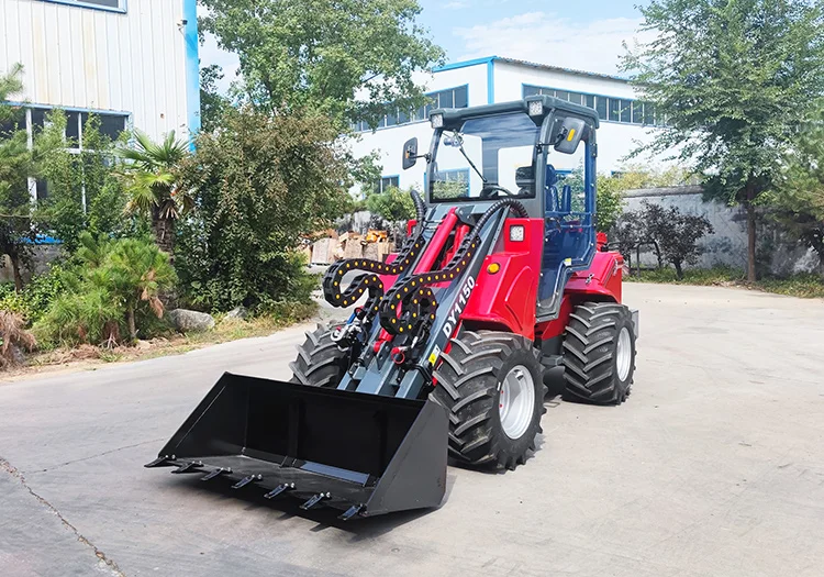 Fully Hydraulic 4 Wheel Drive Mini Telescopic Loader DY1150 Farm Front ...