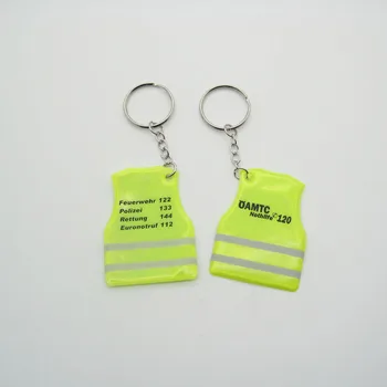 Fluorescent Reflect Tags Reflector Bag Tags Safety Vest Shirt Shape ...