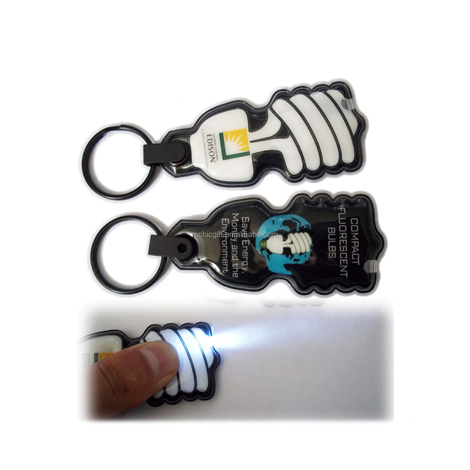 Custom Various Shapes Branded Led Torch Key Ring Waterproof Mini ...
