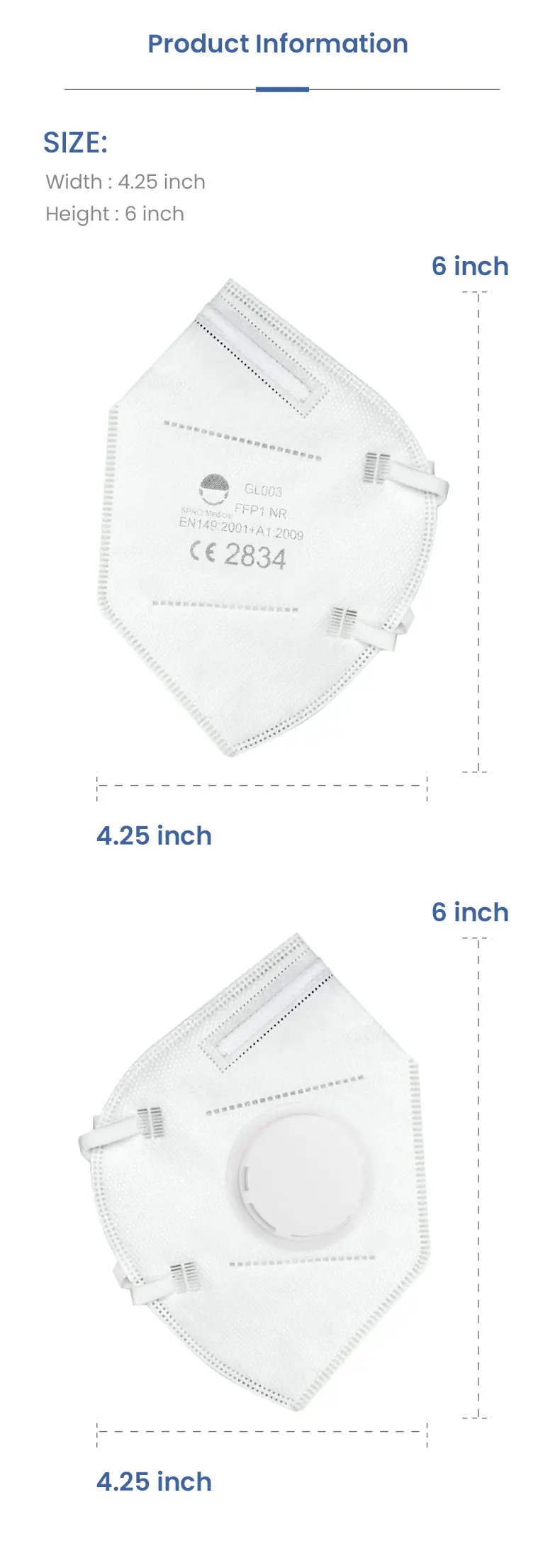 Ffp1 Ce En149 Cubrebocas Eco Friendly Dust Masks Face Mask Wrapped ...