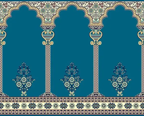Customized Arabic Carpet Design for Mosque Prayer Room