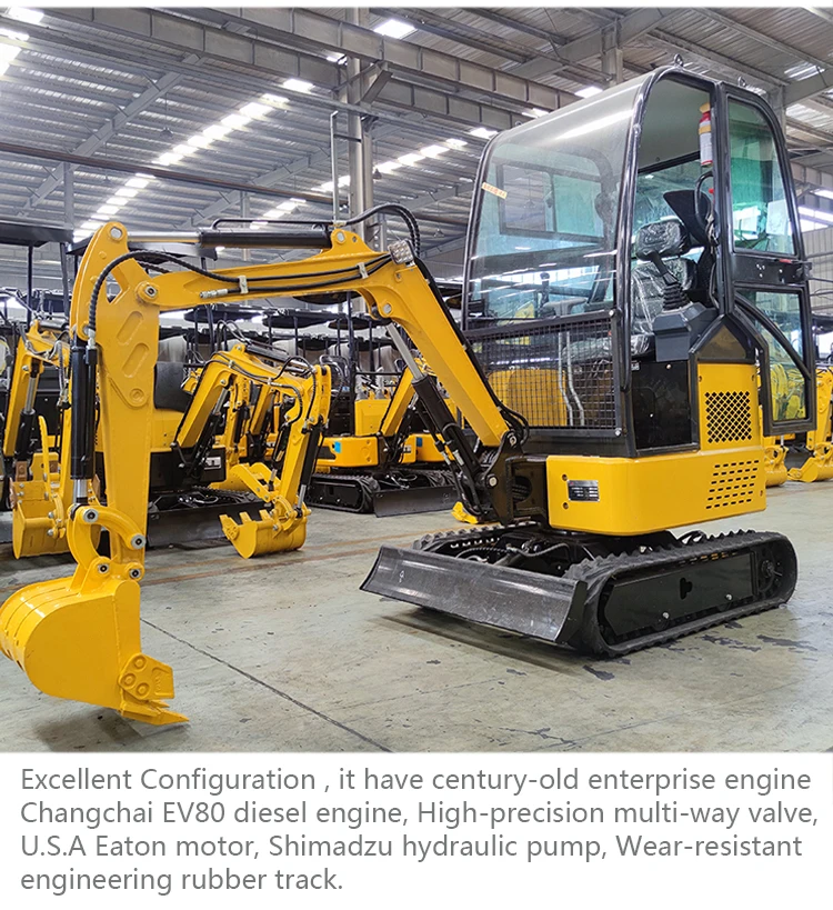 Rippa Minibagger 1 Ton 1.2 Ton 1.7 Ton 2 Ton Mini Pelle Escavatore ...