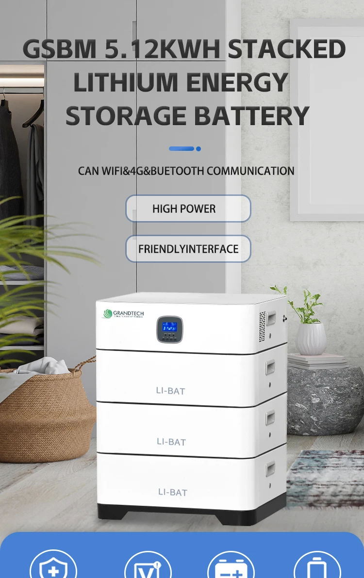 Stackable Lithium Ion Rechargeable Batteries Home Energy Storage Solar ...