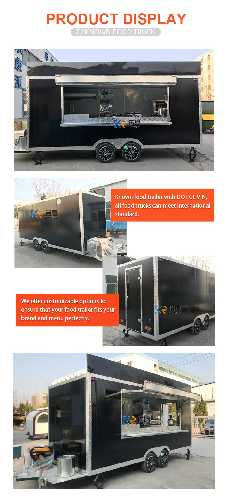 2024 Mobile Restaurant Outdoor Mobile Kitchen Vending Food Trailer Food ...