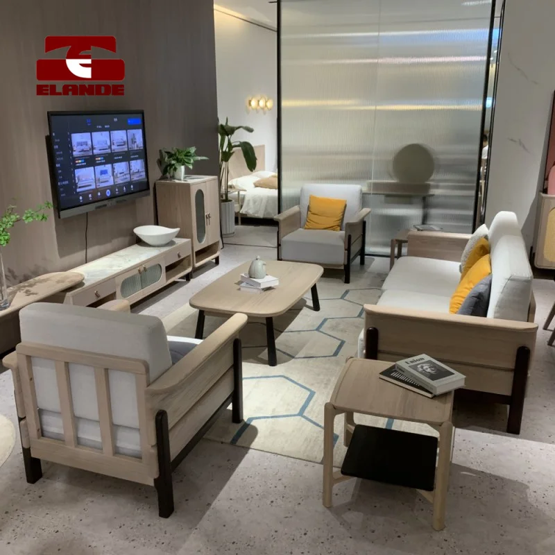 ASH sofa sets Solid wood bed large bed sofa research table coffee table ...