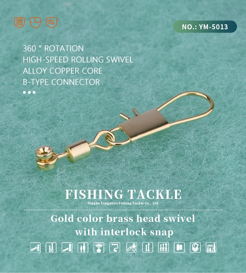 Brass Head Rolling Swivel With Inter Lock Snap For Float Seat Rotation ...