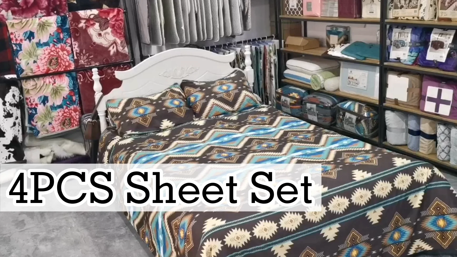 Outer Space Galaxy Themed 4 Pcs Sheet Set,Flat Sheet& Fitted Sheets ...