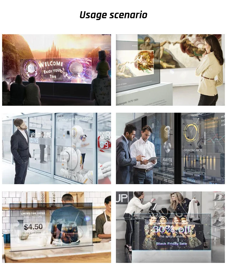 Vtex 55 Inch Smart Indoor Outdoor Transparent Screen Oled Clear Touch ...