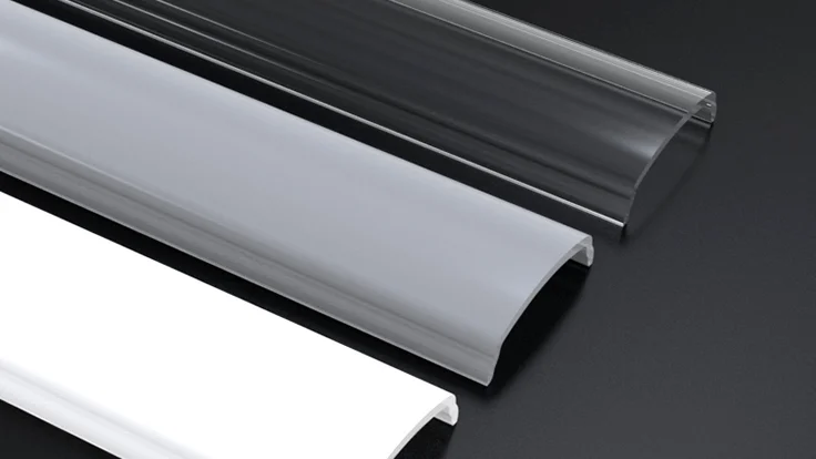 Made To Order Curve Extrusion Polycarbonate Troffer High Transparent ...