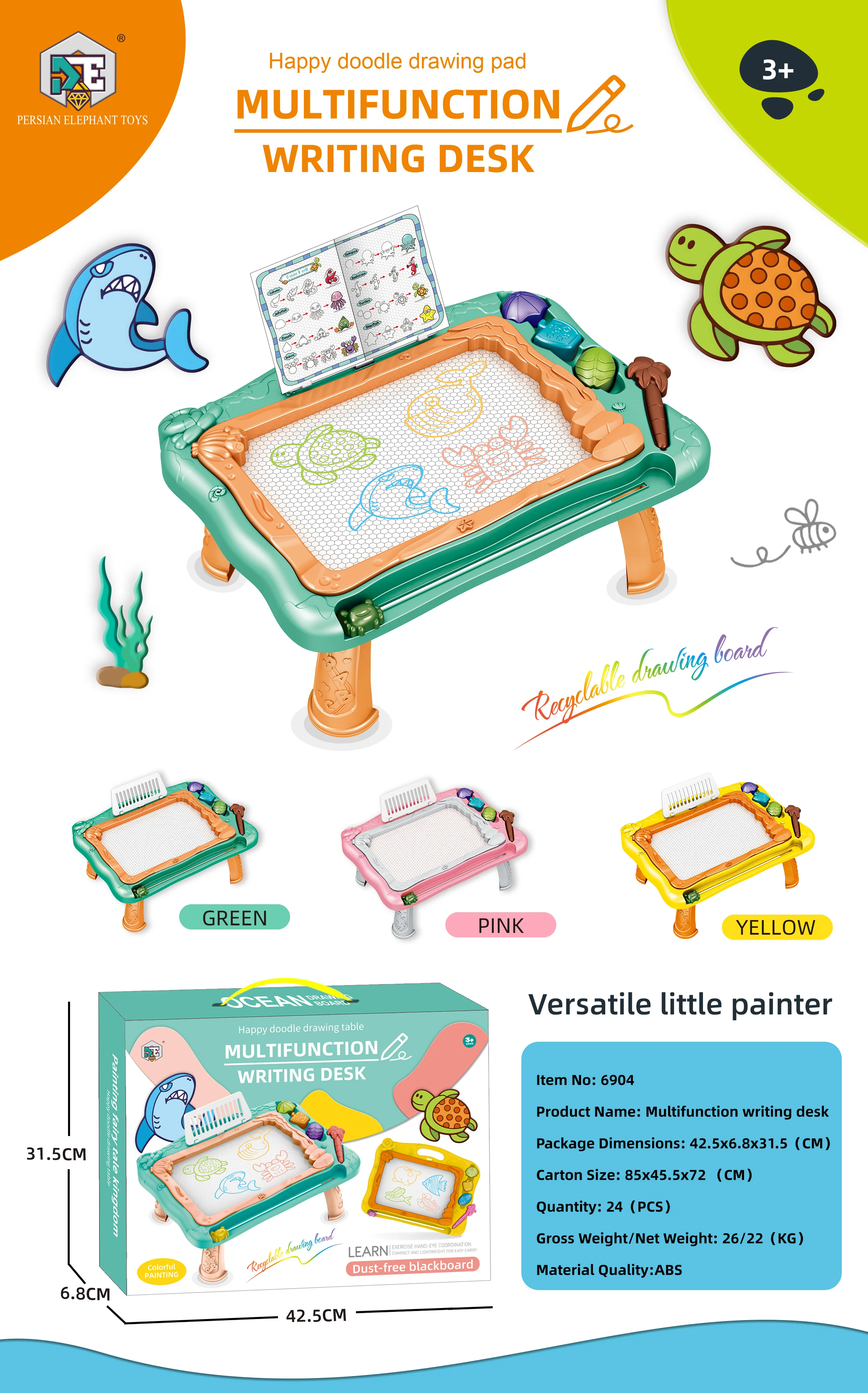 Multi-function Magneto Drawing Tablet Desk Toys Painting Supplies Games ...