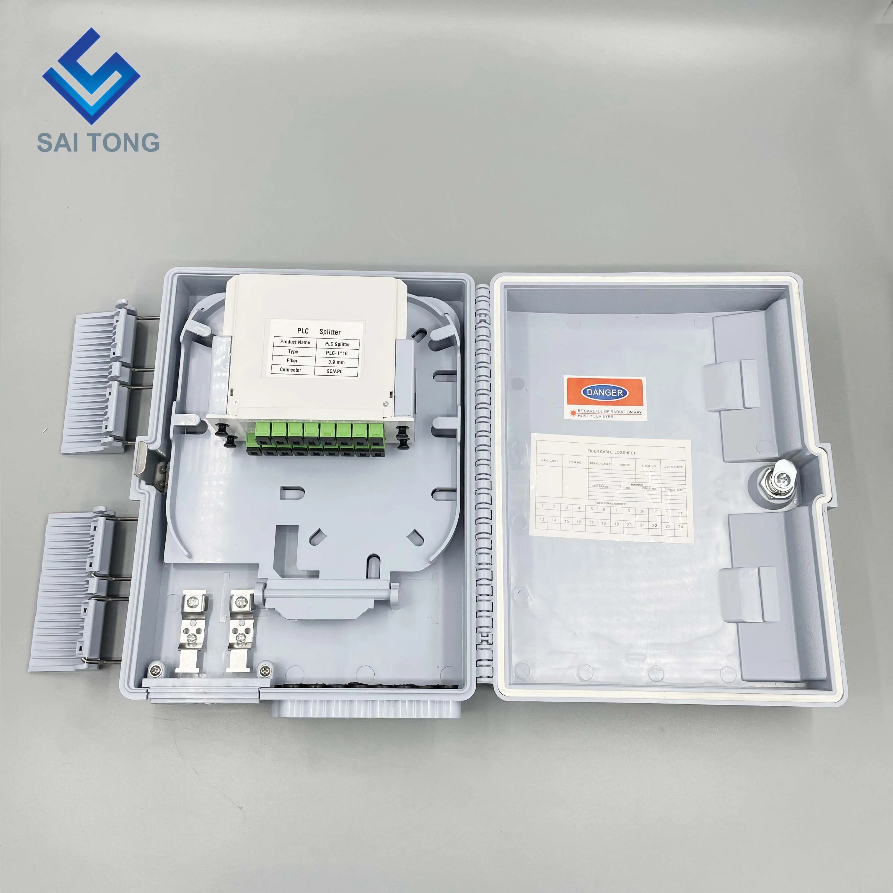 Indoor Outdoor FAT 16 Port FTTH Fiber Terminal Box Fiber Optic Splitter ...