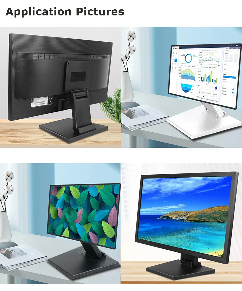 Adjustable Monitor Stand /vesa Stand Desktop Computer Adjustable Height ...