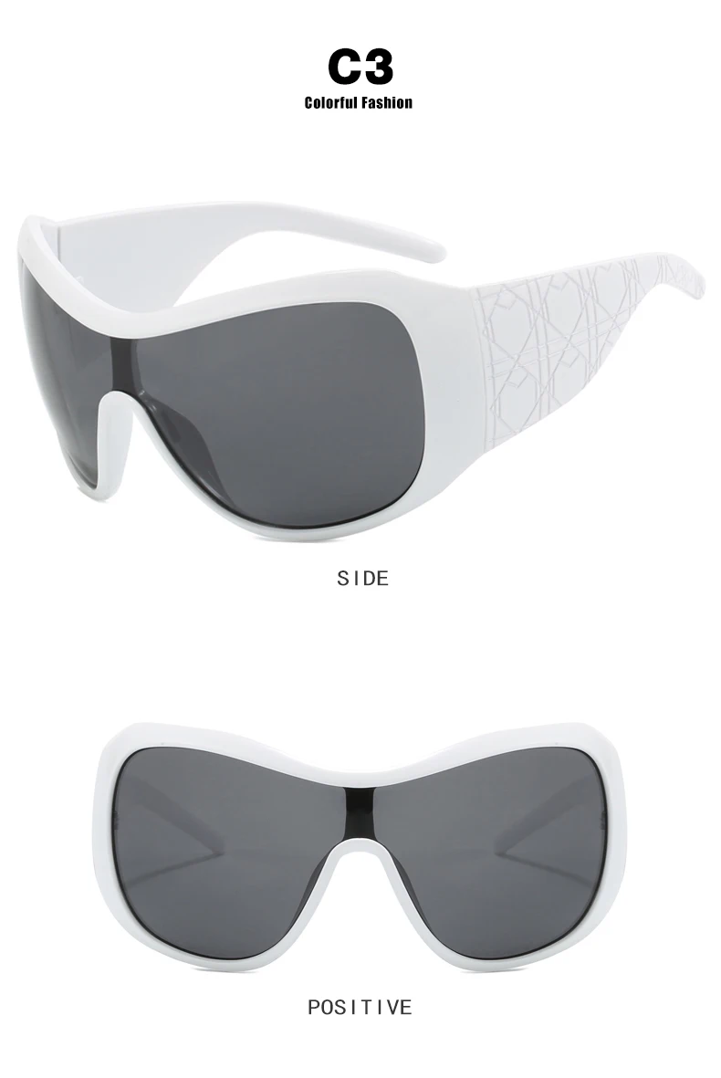 Customized Y2k Face Mask Sun Protection Sunglasses Outdoor Sports Punk ...