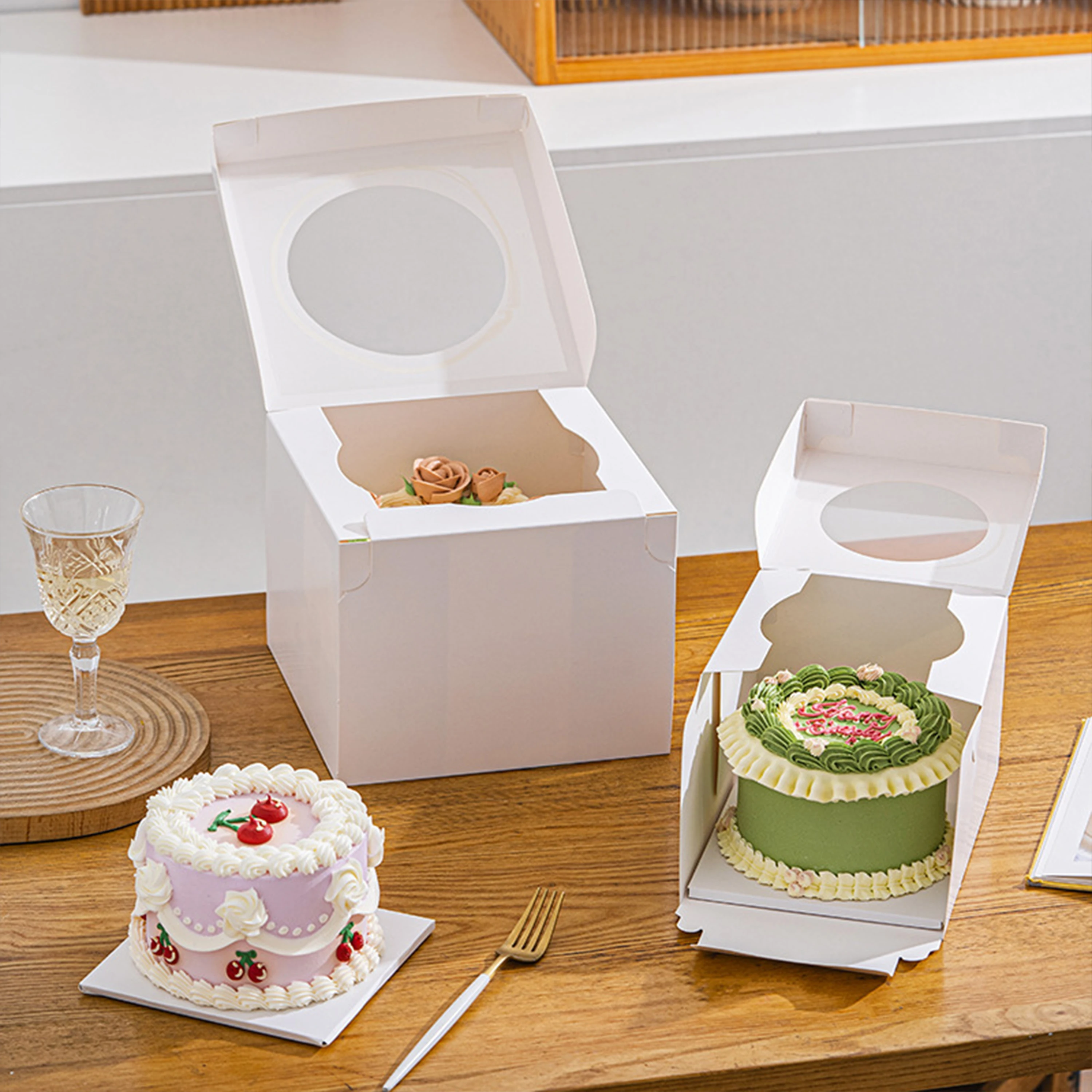 Wholesale Twinkie Boxes White Cardboard Cupcake Boxes With Plastic ...