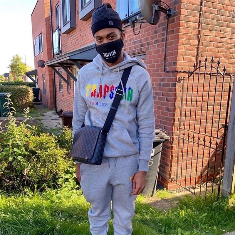 Trapstar Hoodie Rainbow Alphabet Casual Tracksuit Chenille Decoded High ...