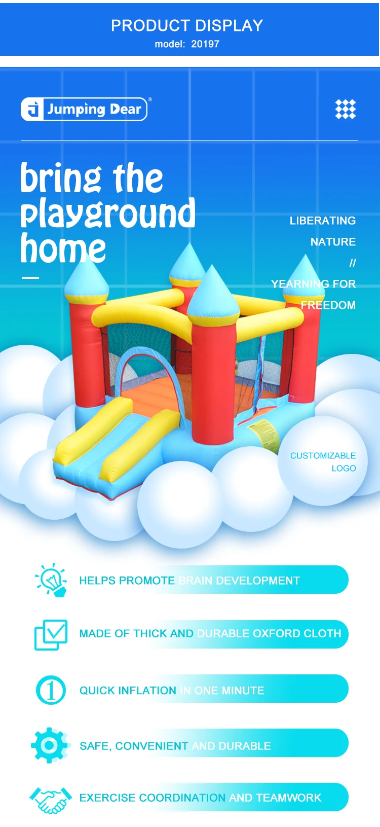 Convenient Small Mini Family Bouncy Castle Inflatable Bouncer Small ...