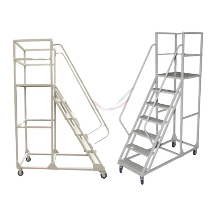 steel ladder folding metal step ladder truck with wheels| Alibaba.com