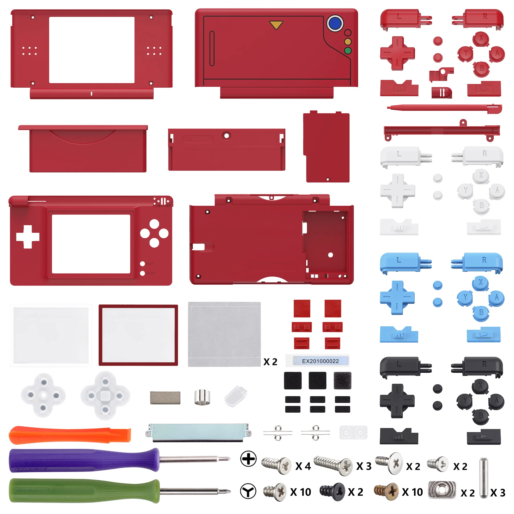 Extremerate Nintendo DS Lite Shell & Buttons - Complete Makeover