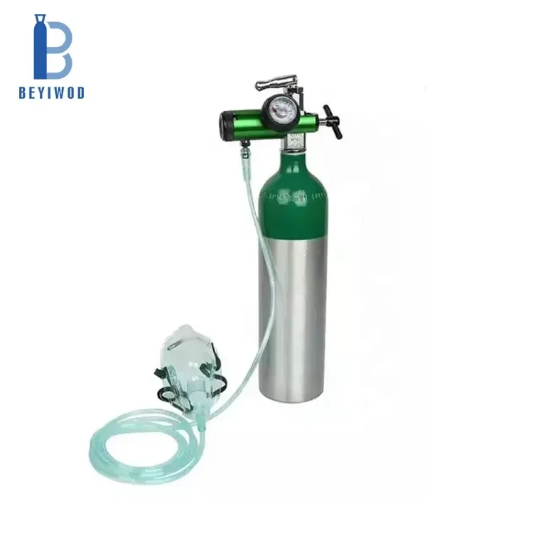 E Size Oxygen Aluminum Cylinder with CGA870 Valve for Medical Use