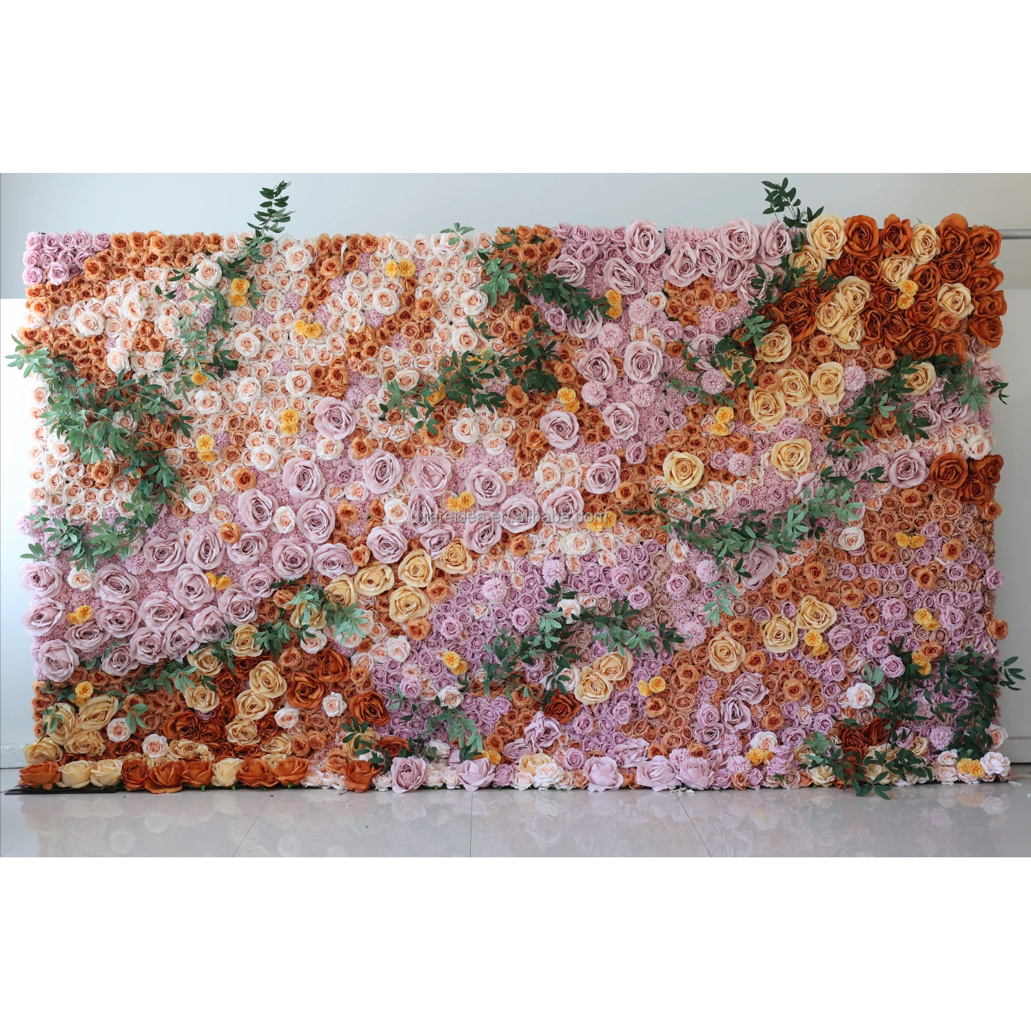 Custom Flowerwall 5d 3d White Roll up Cloth Flower Wall