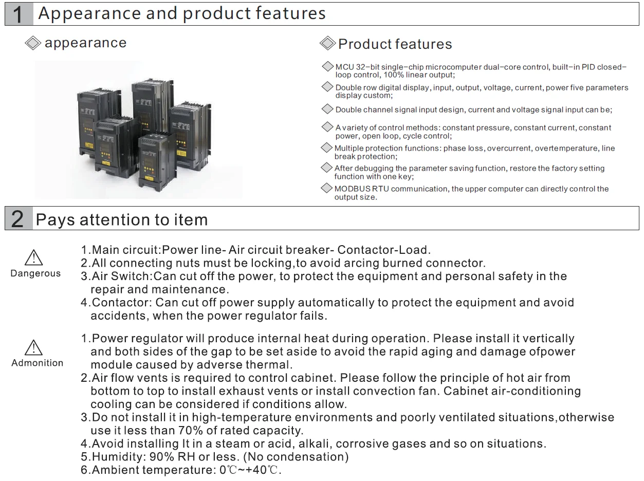 Ts 3 Phase Scr Power Regulator 110-480vac 4-20ma Controller Scr 100a ...