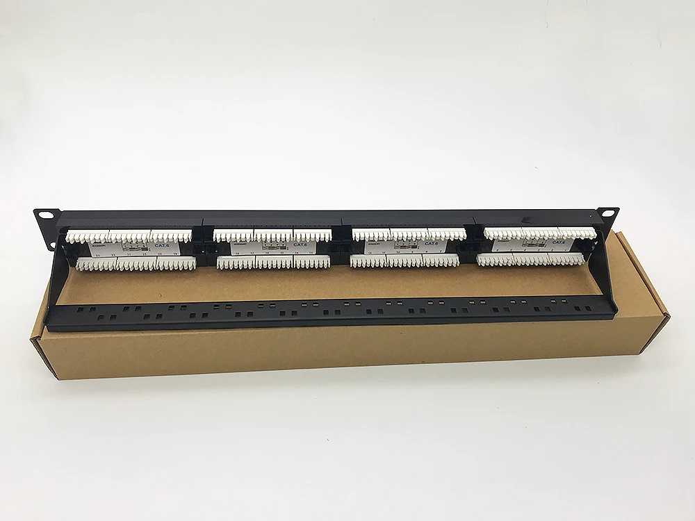 24 Ports 1u Rack Moutable Cat6 Utp Patch Panel For Cat6 Cabling - Buy ...