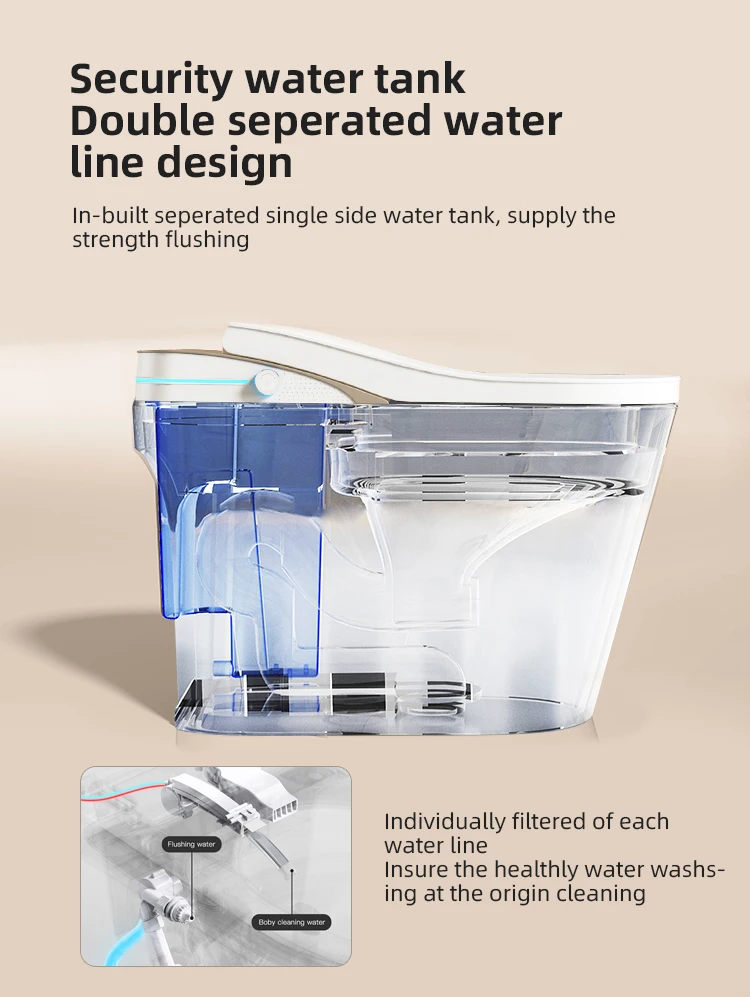 Inteligente Inodoro Self Clean Auto Open Sensor Flush Siphonic ...