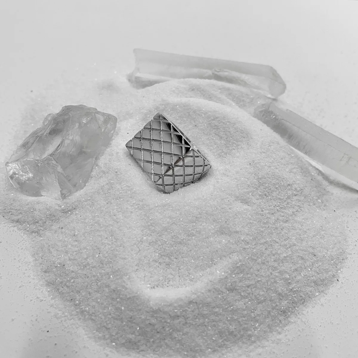 VAF Checkered Signet Ring - Custom Engraved Logo Statement