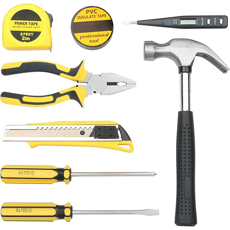 9 Piece Tool Kit General Home Hardware Repair Small Hand Tool Kit With ...
