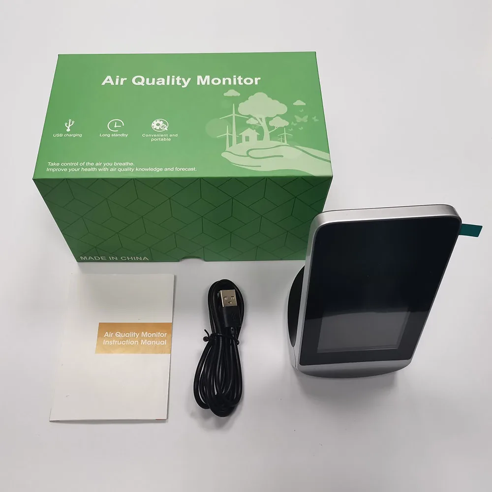 Co2 Air Quality Monitor Household Pm2.5 Tester With Electricity ...