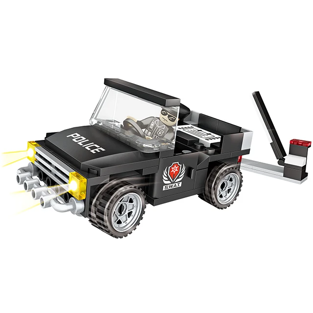 COGO 3D Plastic Police 8 in 1 Kids Building Blocks Set