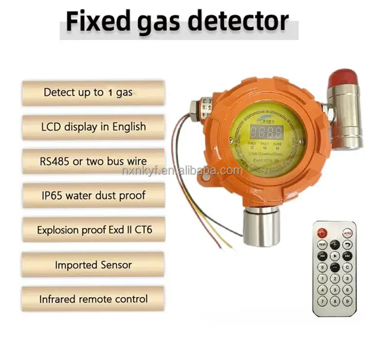 Nykf-fc100 Fixed Helium Gas Detector So2 Ammonia Fixed Single Gas ...