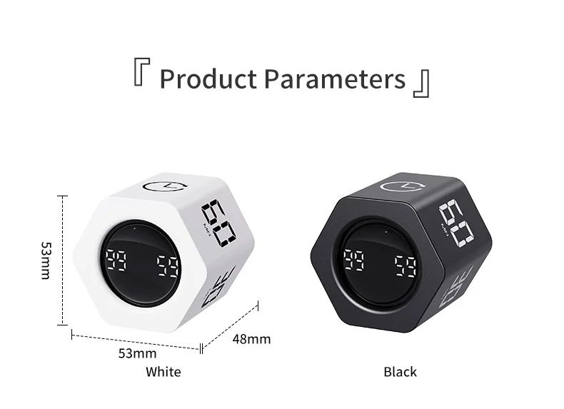 Visual Timer Learning Dedicated Cube Flip Pomodoro Timer Rotating Clock Hexagon Productivity ...