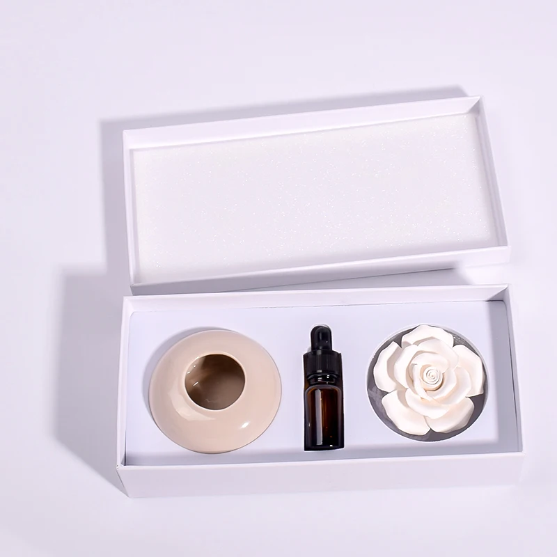 Custom Ceramic Flower Reed Diffuser Ceramic Jar Aroma Diffuser White ...