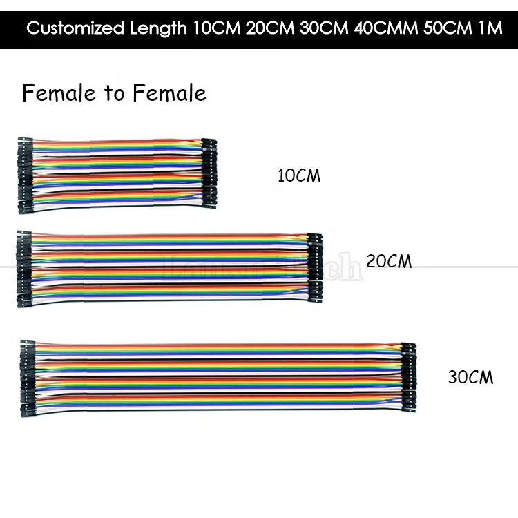 40 PIN Male Female to Male Female Dupont GPIO Cable Breadboard Jumper ...