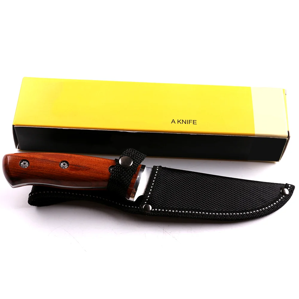 High Quality 440 Stainless Steel Fixed Blade Knife Integral Hunting ...