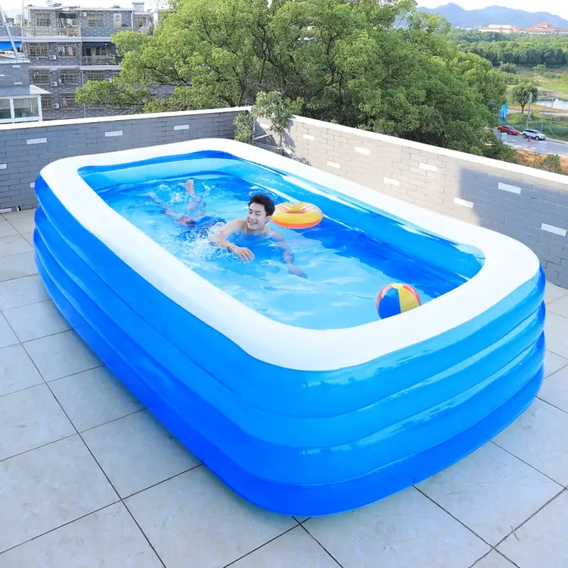 PVC Inflatable Swimming Pool Above Ground Adult Kids Family Inflatable ...