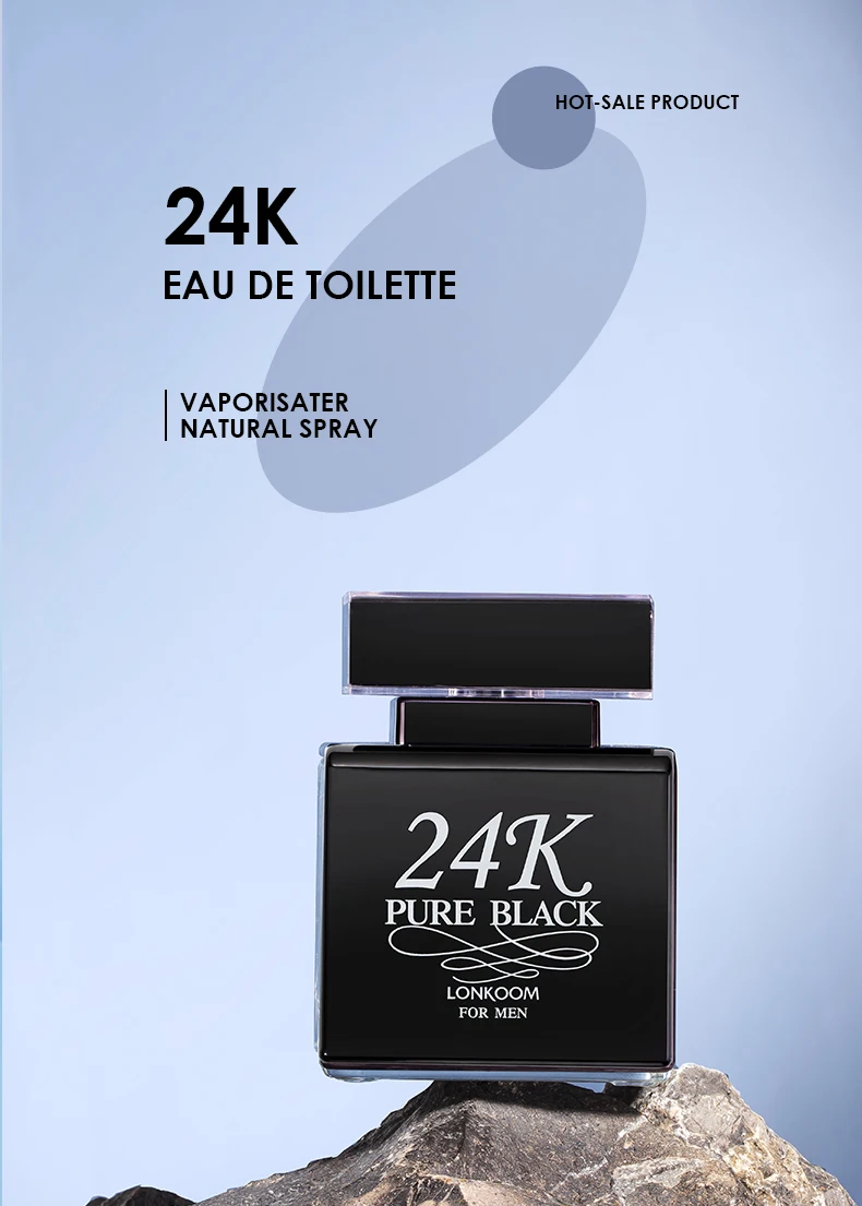 Custom Fragrance Square Perfume Bottle 24k Pure Black Eau De Parfum ...