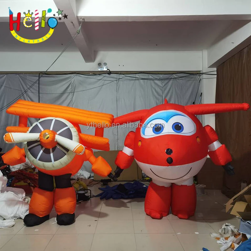 High Quality Inflatable Cartoon Costume Red Orange Inflatable Aircraft ...