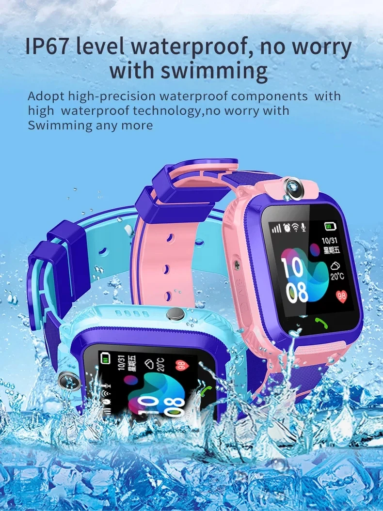 Q12 Waterproof Kids Smart Watch With Gps & Voice Call