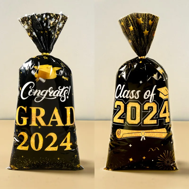 Graduation Cellophane Treat Bags Congrats Graduates Candy Bags Plastic ...